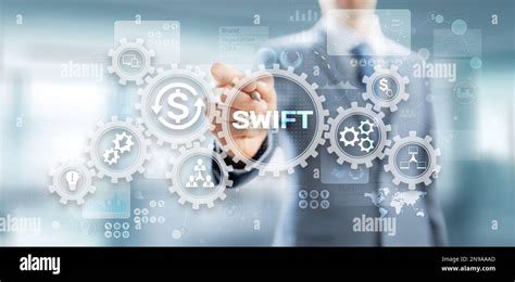 Swift International Payment System Financial Technology Banking And Money Transfer Concept On