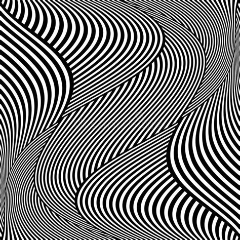 Op Art Wavy Lines Pattern Royalty Free Illustration