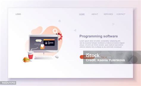 แนวคิดการเขียนโปรแกรม สถานที่ทํางานของ Coder ภาพประกอบเวกเตอร์ เทมเพลต