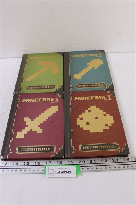 4 Minecraft Video Game Instruction Books Set Hard Cover Bodnarus Auctioneering