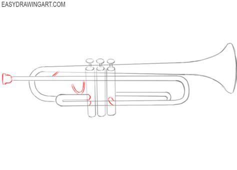 How To Draw A Trumpet Easy Drawing Art