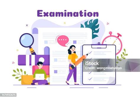 온라인 시험 양식 논문 답변 설문 조사 또는 인터넷 퀴즈가 있는 시험지 그림 랜딩 페이지 템플릿에 대해 손으로 그린 평면 만화