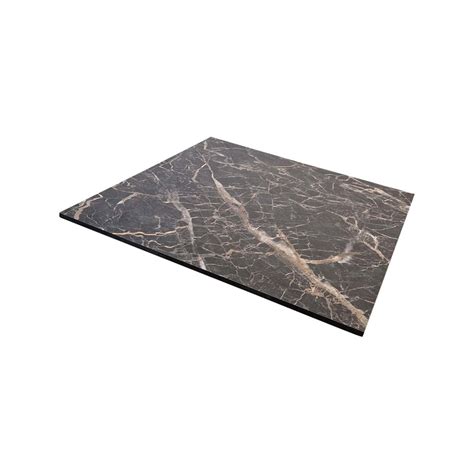 Hpl Horeca Terras Tafelbladen Zwart Marmer 70x70cm Super Seat