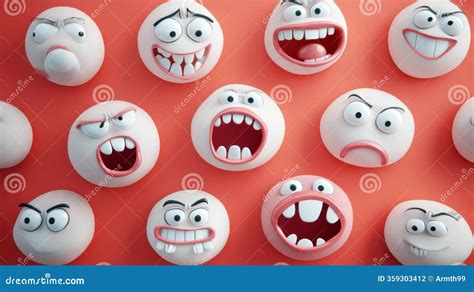 Expressive Faces Show Range Of Emotions And Feelings With 3d Render
