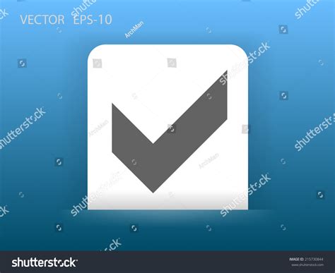 Flat Icon Of Check Box Royalty Free Stock Vector Avopix Com