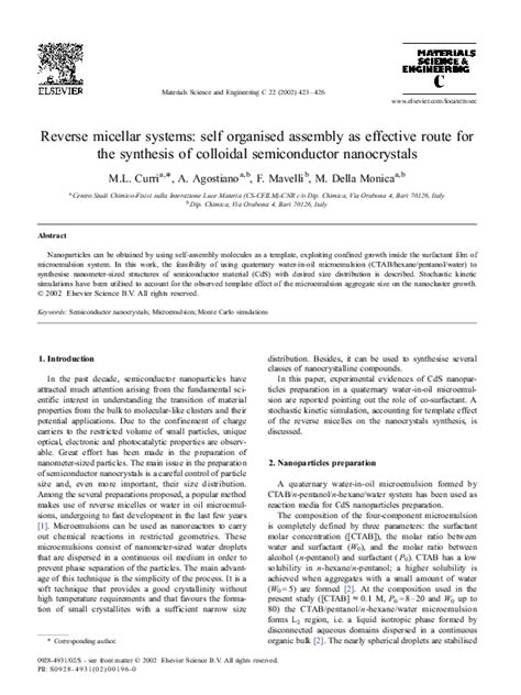 Pdf Reverse Micellar Systems Self Organised Assembly As Effective
