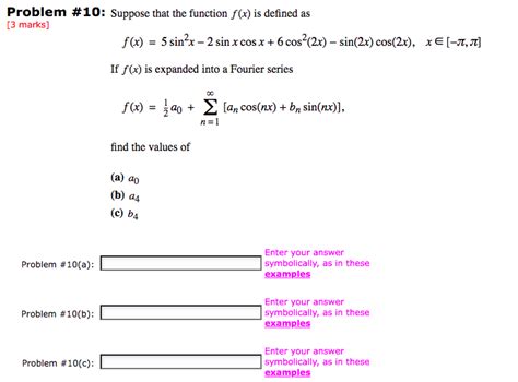 Solved Problem 10 Suppose That The Function F X Is Chegg Com