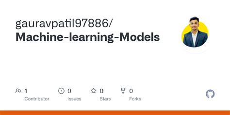 GitHub Gauravpatil Machine Learning Models