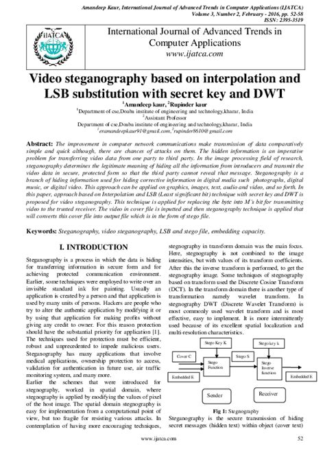 Pdf Video Steganography Based On Interpolation And Lsb Substitution
