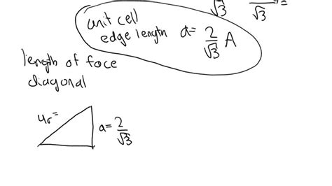Solved Body Centered Cubic Let R 0 500 Ã… A Calculation Of The Length Of The Unit Cell Edge