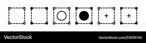 Selection Tool Icon Set Technology Box Select Vector Image