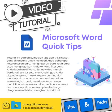jual tutorial microsoft word quick tips shopee indonesia