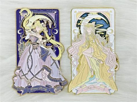 Sailor Moon Enamel Pin Soft Serenity And Tuxedo Mask Couple • 58 80