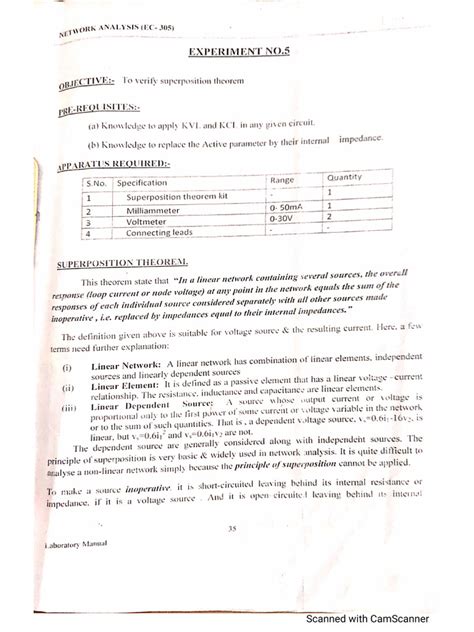 Superposition Theorem Network Pdf