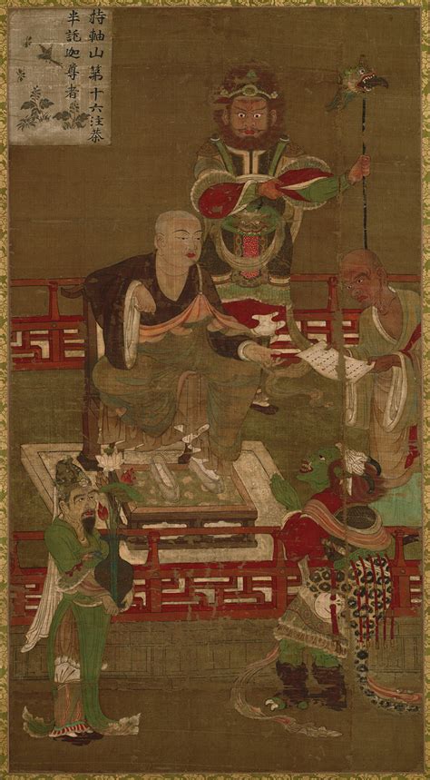 B5021016《十六罗汉图16注荼半吒迦尊者》宋代画家金大受高清作品 高清名画
