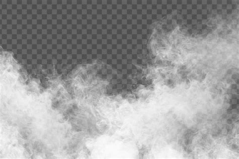 현실적 인 세부 사항 을 가진 투명 한 배경 에 밀집 한 색 투명 한 연기 프리미엄 Psd 파일
