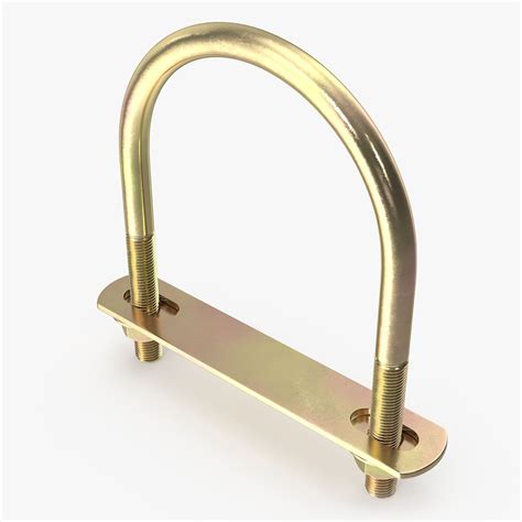 U Shaped Bracket Brass 3d Model 19 3ds Blend C4d Fbx Max Ma Lxo Obj Free3d