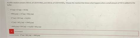 Solved A Buffer Solution Contains ML Of MHNO And Chegg Com