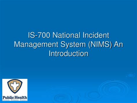 Ppt National Incident Management System Nims And Incident Command System Ics Training