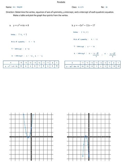 31 สิริ Siri Konglok Parabola Problem Set A Pdf Equations Applied Mathematics