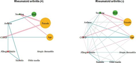 Correlation Networks Of The Group With Rheumatoid Arthritis N 334