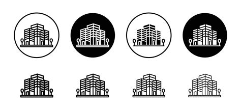 Building Icon Set Collection Building Outline Flat Icon 47482451 Vector Art At Vecteezy