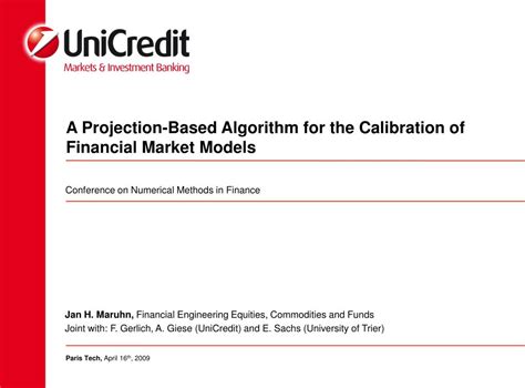 Ppt A Projection Based Algorithm For The Calibration Of Financial