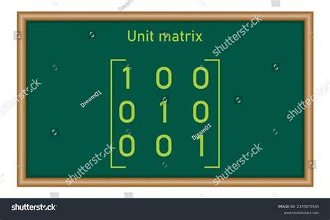 Unit Matrix Types Matrices Mathematics Vector Stock Vector Royalty