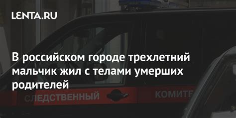 В российском городе трехлетний мальчик жил с телами умерших родителей Общество Россия