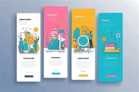 Premium Photo Web Site Onboarding Screens Vector Illustration