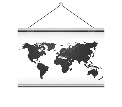 Projector Screen Map Show Isolated Empty Vector Show Isolated Empty
