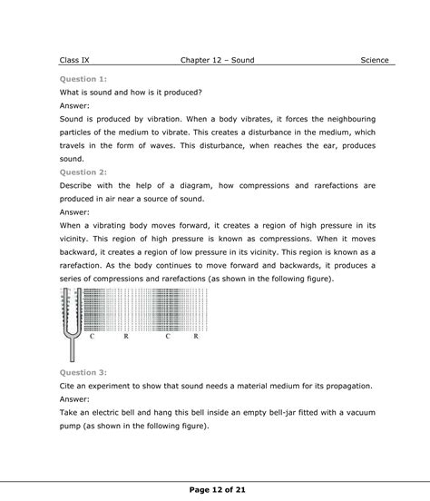 Class 9th Science Sound Ncert Solution Cbse 2023