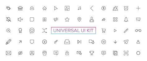 Minimalist And Simple Looking Ui Icons Set For Dark Light Mode