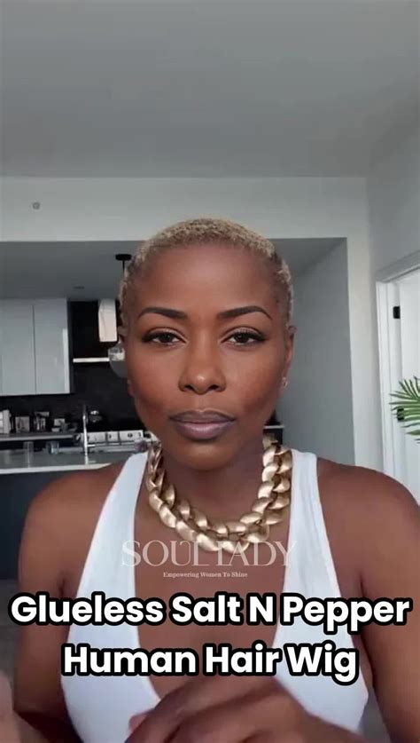 Soul Lady Silver Grey Wig For Seniors Salt And Pepper Short Loose Curly