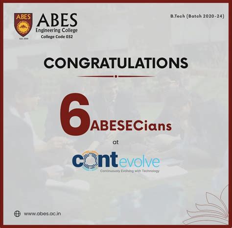 Tech World Goals Abesec Dreams Journey Abes Engineering College