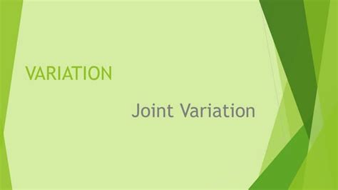 Joint Variation Pptx