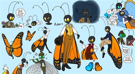 Monarch Butterfly Doodle Page R Furry