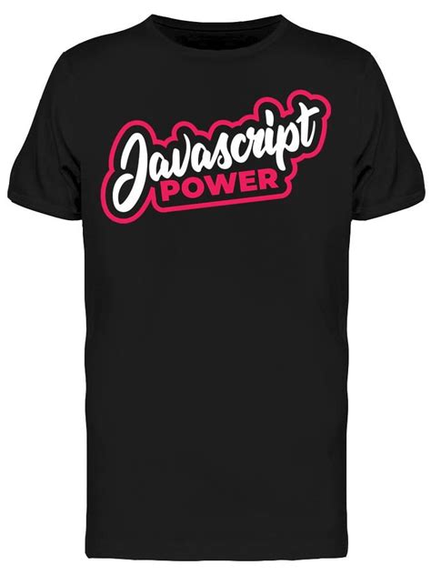 Javascript Power Sticker Print T Shirt Men Image By Shutterstock Male Xx Large