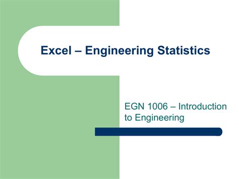 Engineering Problem Solving And Excel