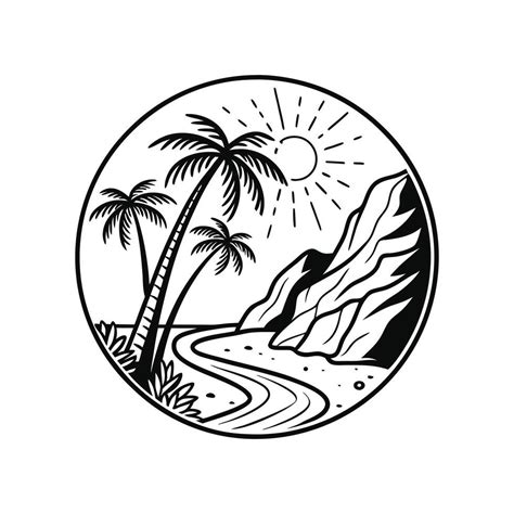 Stunning Tropical Beach And Sea Art 55052461 Vector Art At Vecteezy