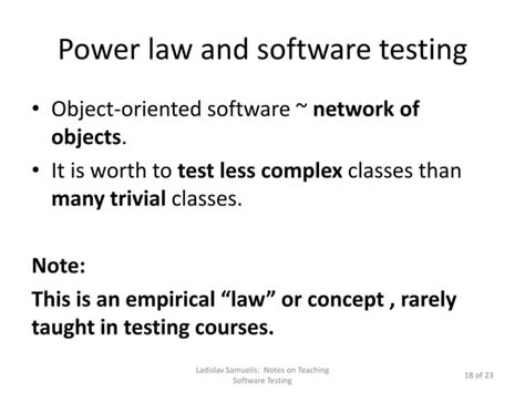 Notes On Teaching Software Testing Ppt