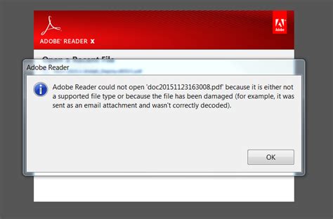 Unable To Open Attachment Pdf Because It Is Either Not A Supported