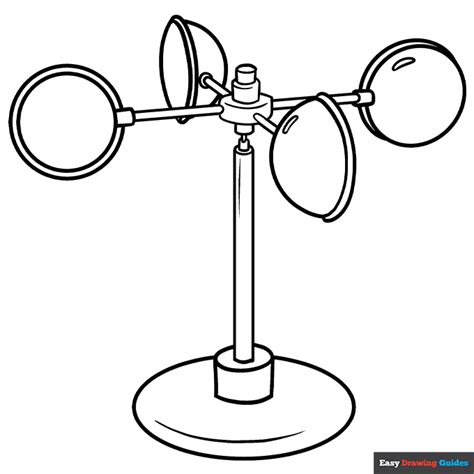 How To Draw An Anemometer Really Easy Drawing Tutorial