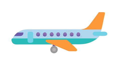 Airplane Icon Colorful Minimal Flat Style Illustration Vector Design Generative Ai Stock