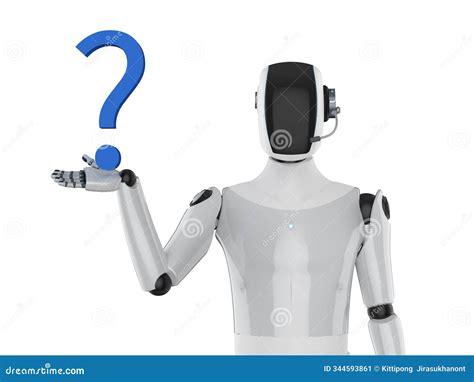 Ai Robot With Question Mark Frustrated Robot Thinking Artificial