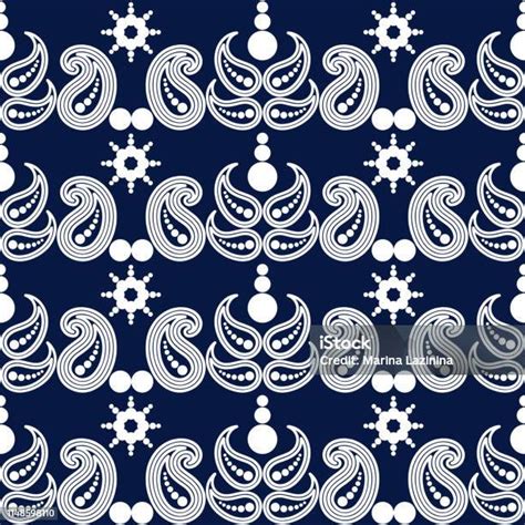 페이 즐 리 장식 폴카 도트 민족 보헤미안 완벽 한 패턴입니다 0명에 대한 스톡 벡터 아트 및 기타 이미지 0명 고풍스런 기하 도형 Istock