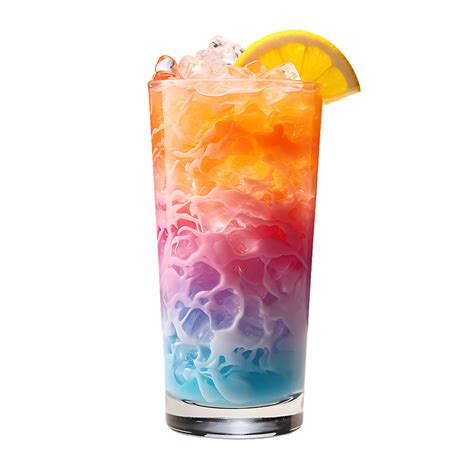 Summer Cocktail Rainbow Paradise With Ice Perfect For Drink Catalog 27145772 Png