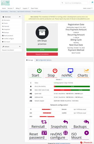 PUQ WHMCS Proxmox KVM Latest Nulled WHMCS Phoenix Lol