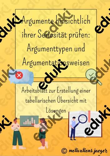 Argumente Hinsichtlich Ihrer Seriosität Prüfen Argumenttypen Und Argumentationsweisen