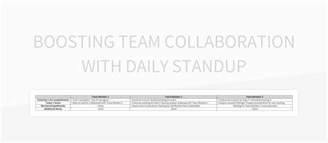 Free Standup Templates For Google Sheets And Microsoft Excel Slidesdocs